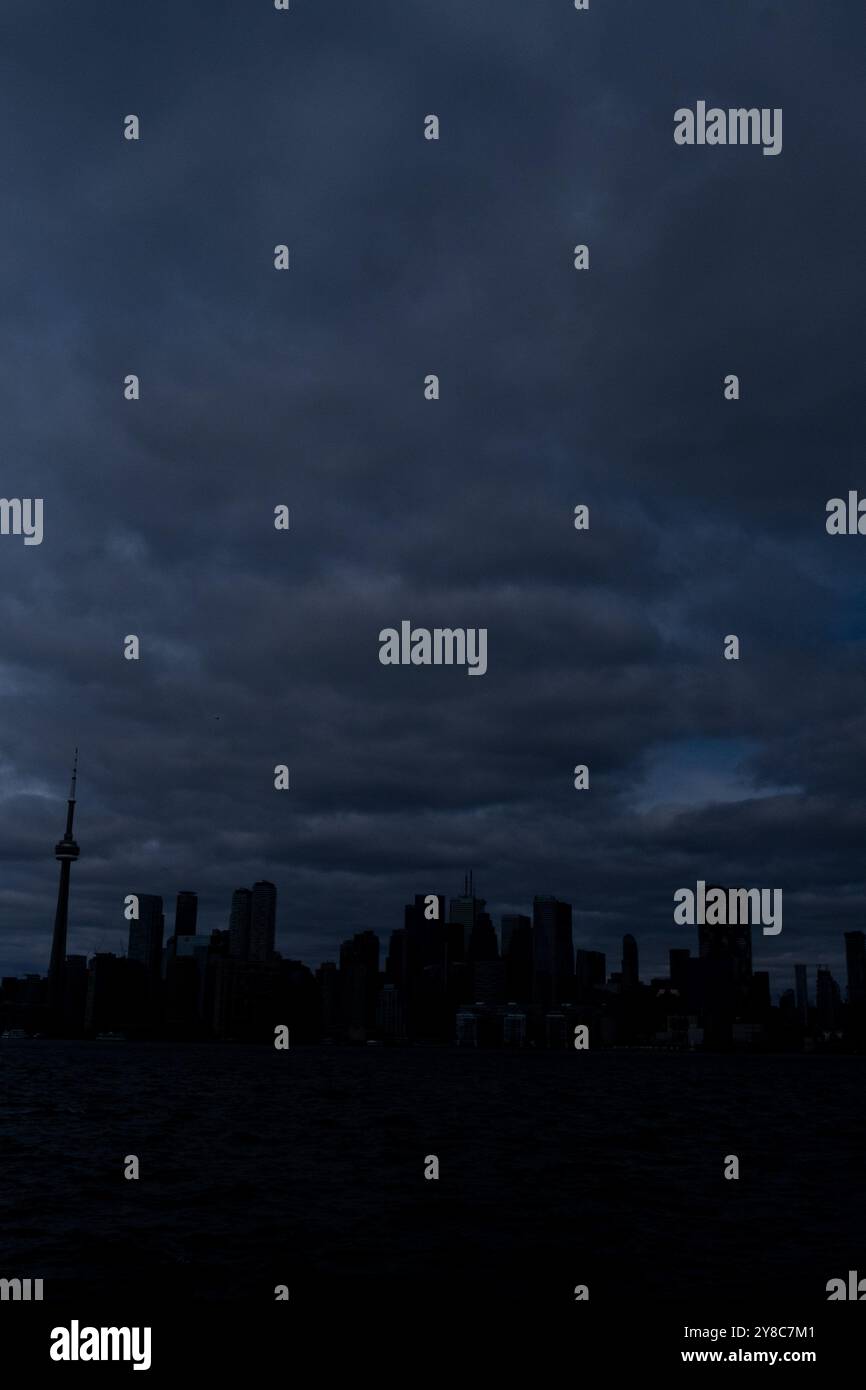 Cityscape with the syline of residential and office towers and the CN ...