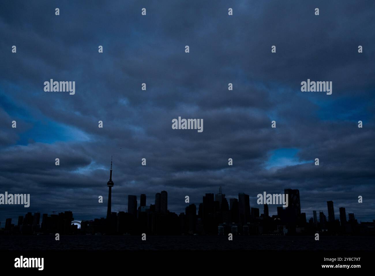 Cityscape with the syline of residential and office towers and the CN ...