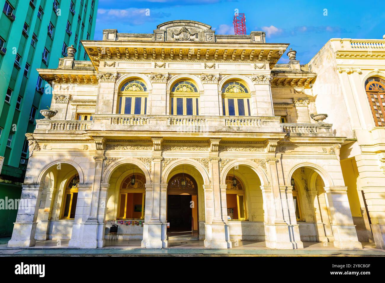 Facade of House of Culture building, Santa Clara, Cuba Stock Photo - Alamy