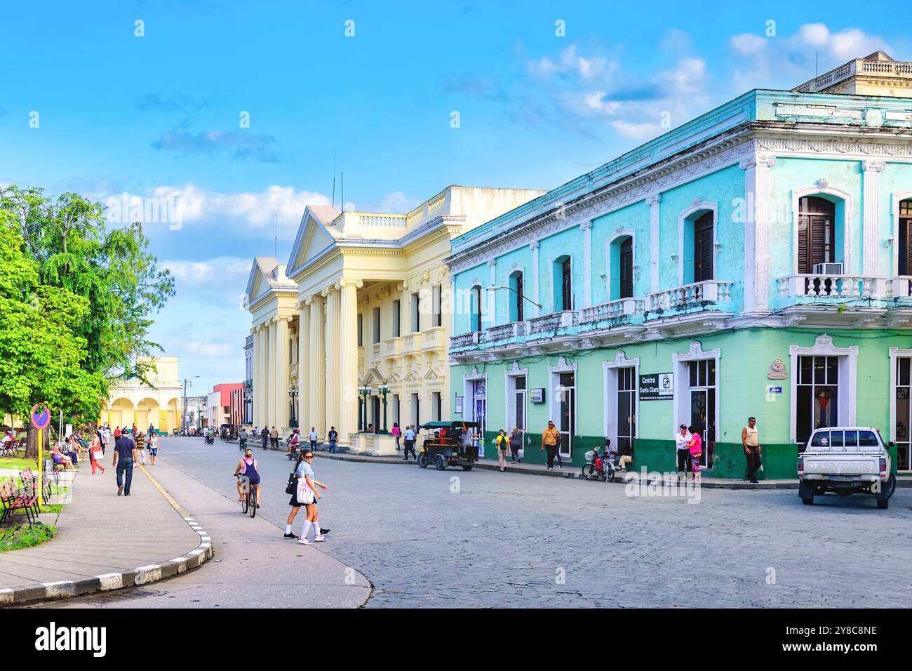 Colonial style buildings in Santa Clara, Cuba Stock Photo - Alamy