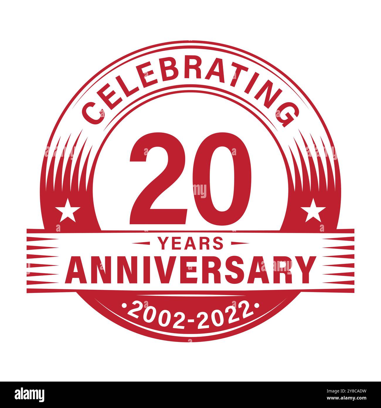 20 years anniversary celebration design template. 20th logo vector ...