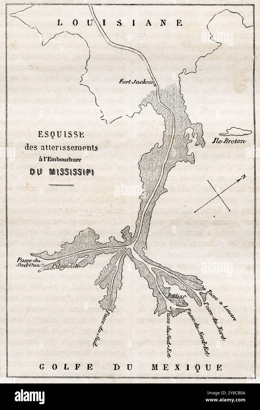 Rough sketch of the landings at the mouth of the Mississippi River ...