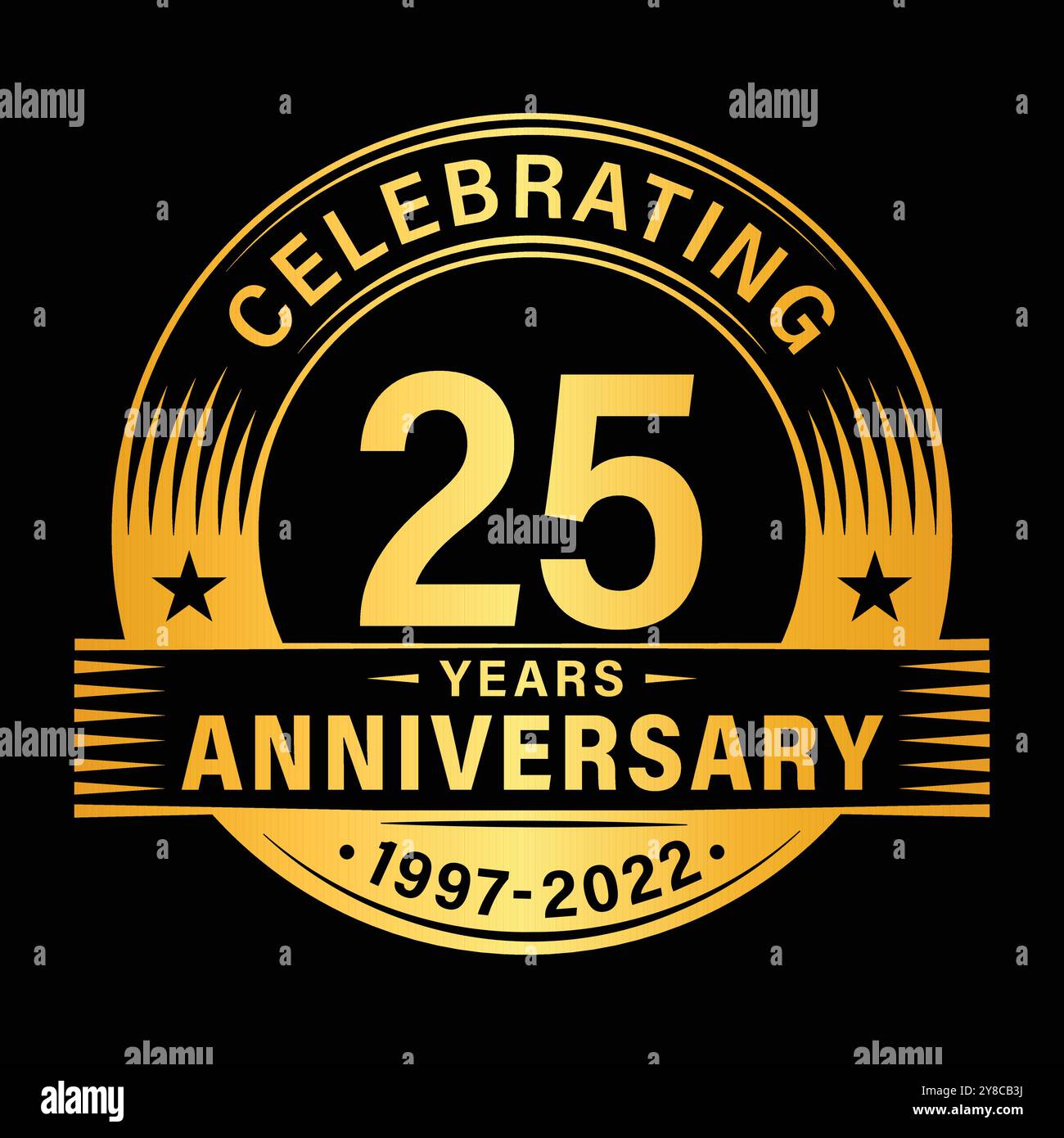 25 years anniversary celebration design template. 25th logo vector ...
