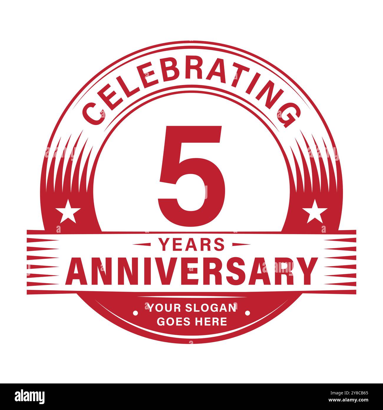 5 years anniversary celebration design template. 5th logo vector ...