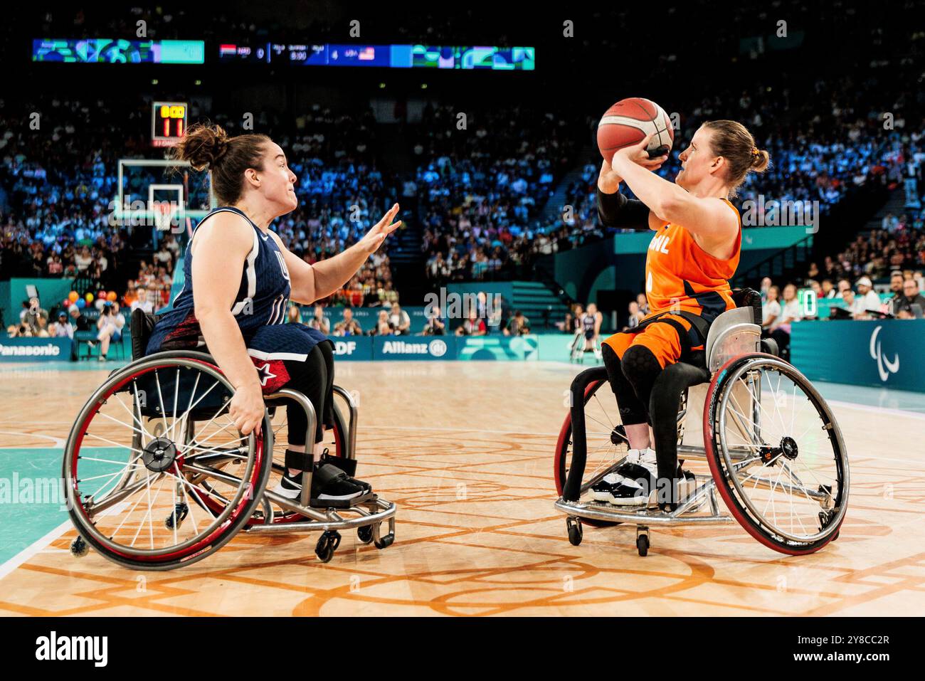 PARIS, FRANKREICH 08. September - Rollstuhlbasketball Spiel um Gold ...