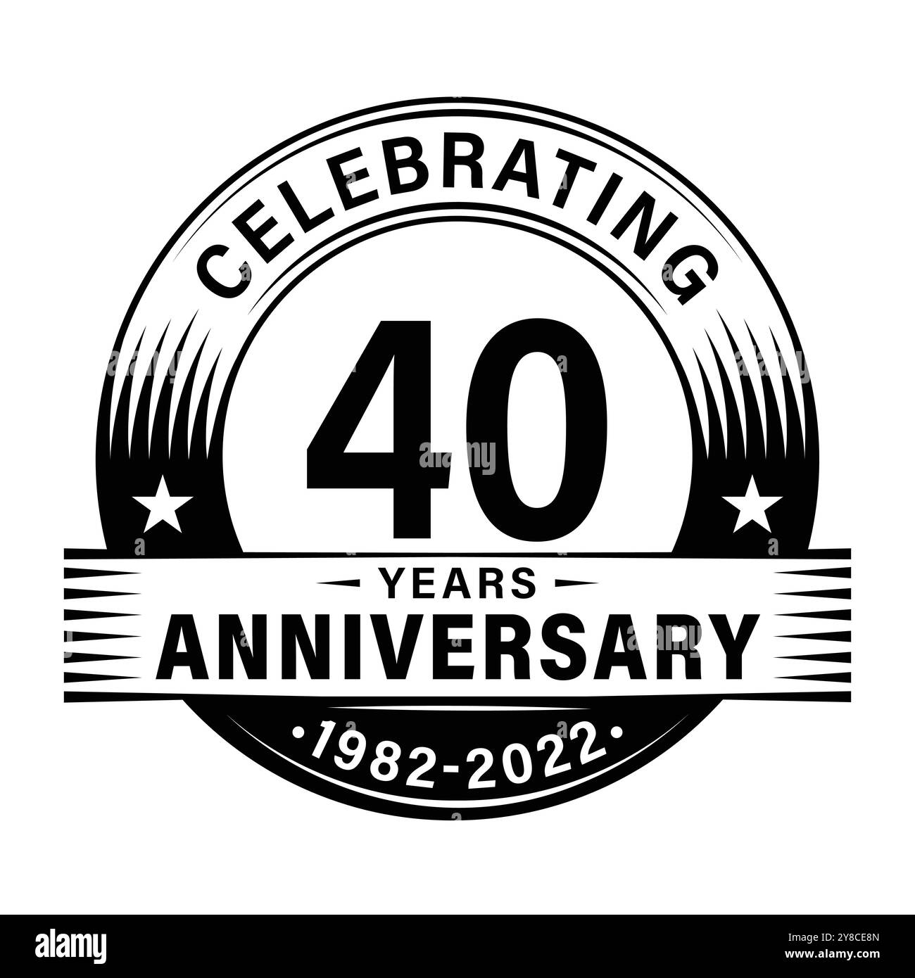 40 years anniversary celebration design template. 40th logo vector ...
