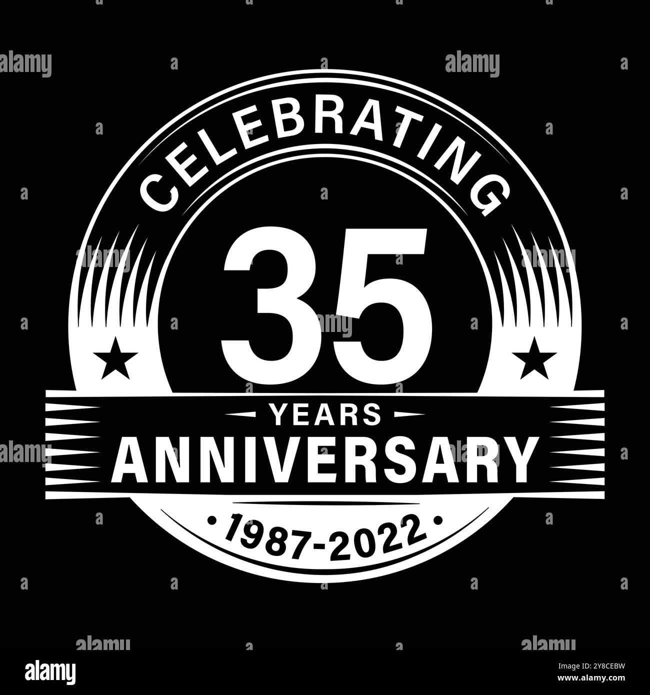 35 years anniversary celebration design template. 35th logo vector ...