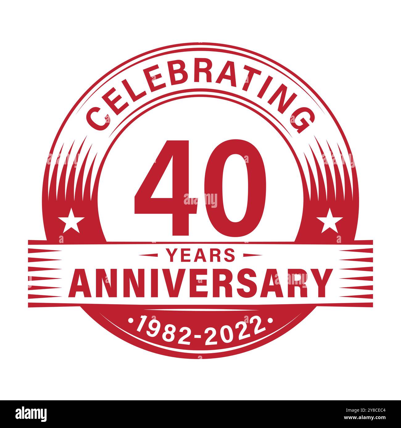 40 years anniversary celebration design template. 40th logo vector ...