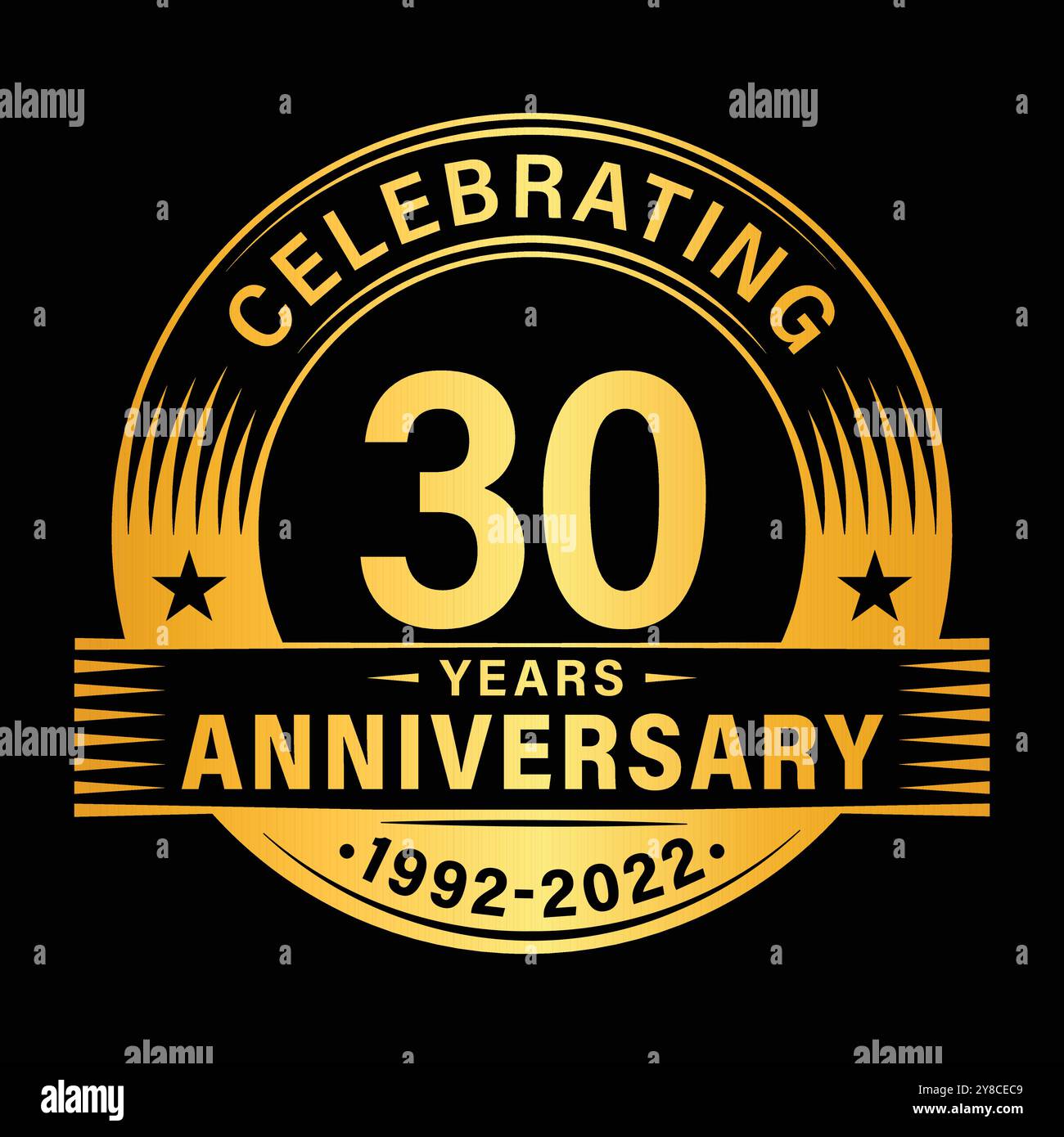 30 years anniversary celebration design template. 30th logo vector ...