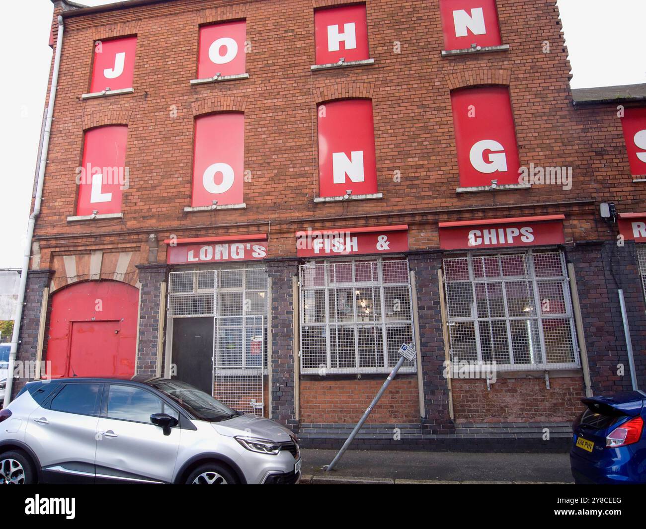 Ireland, North, Belfast, Exterior of John Longs Fish and Chips Shop in ...