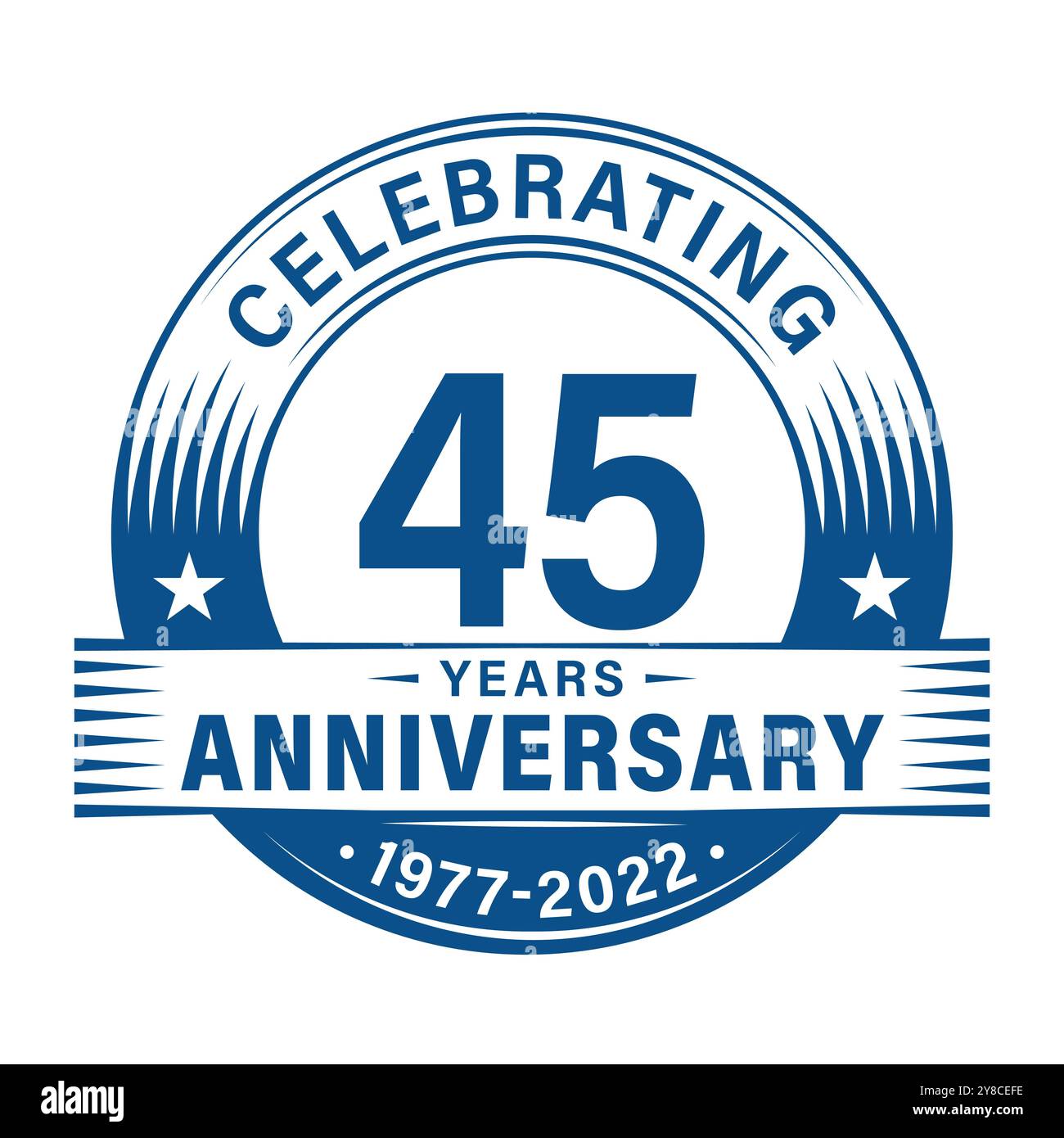 45 years anniversary celebration design template. 45th logo vector ...