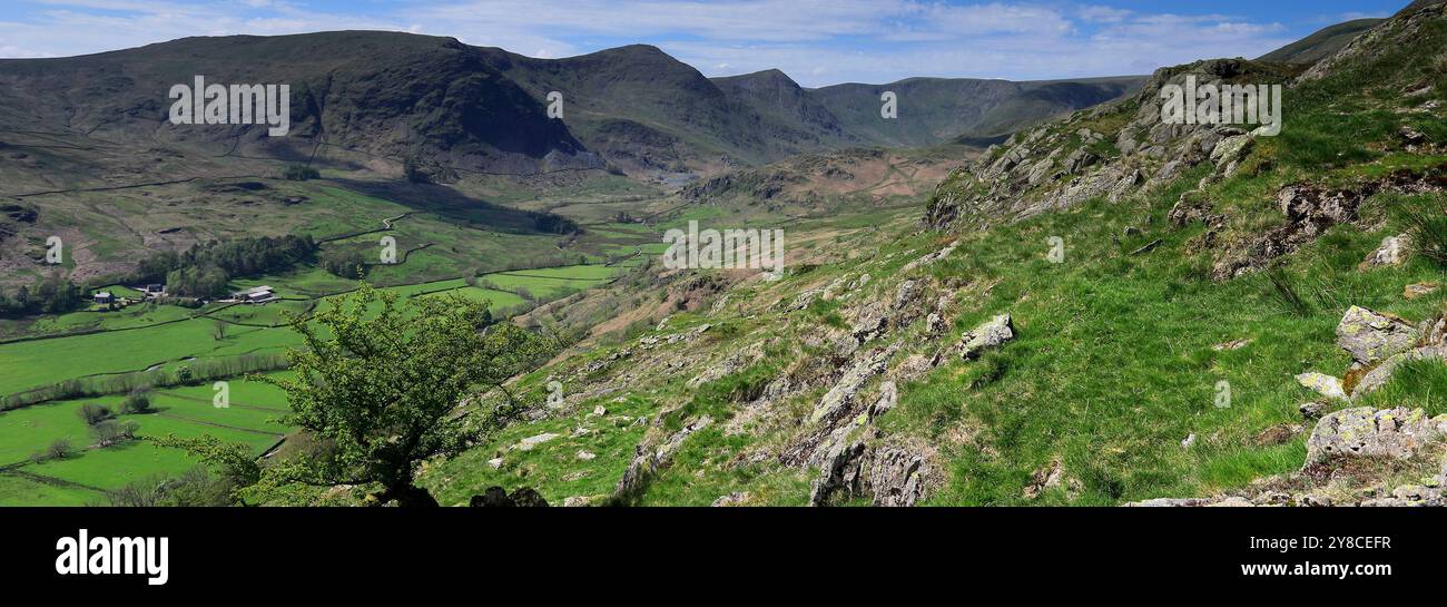View over the Kentmere valley, Lake District National Park; Cumbria ...