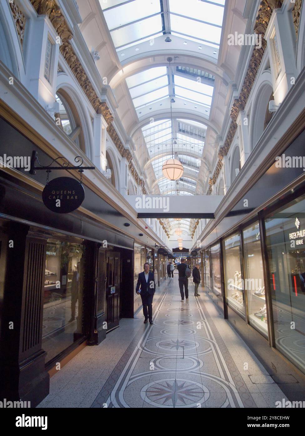 Ireland, North, Belfast, Interior of Queens Arcade on Donegall Place ...