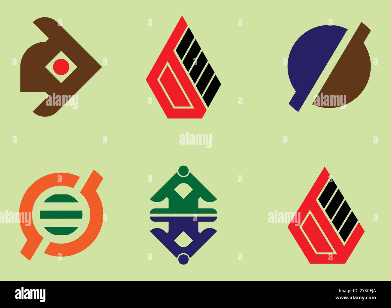 Set of six abstract business logos Stock Vector Image & Art - Alamy