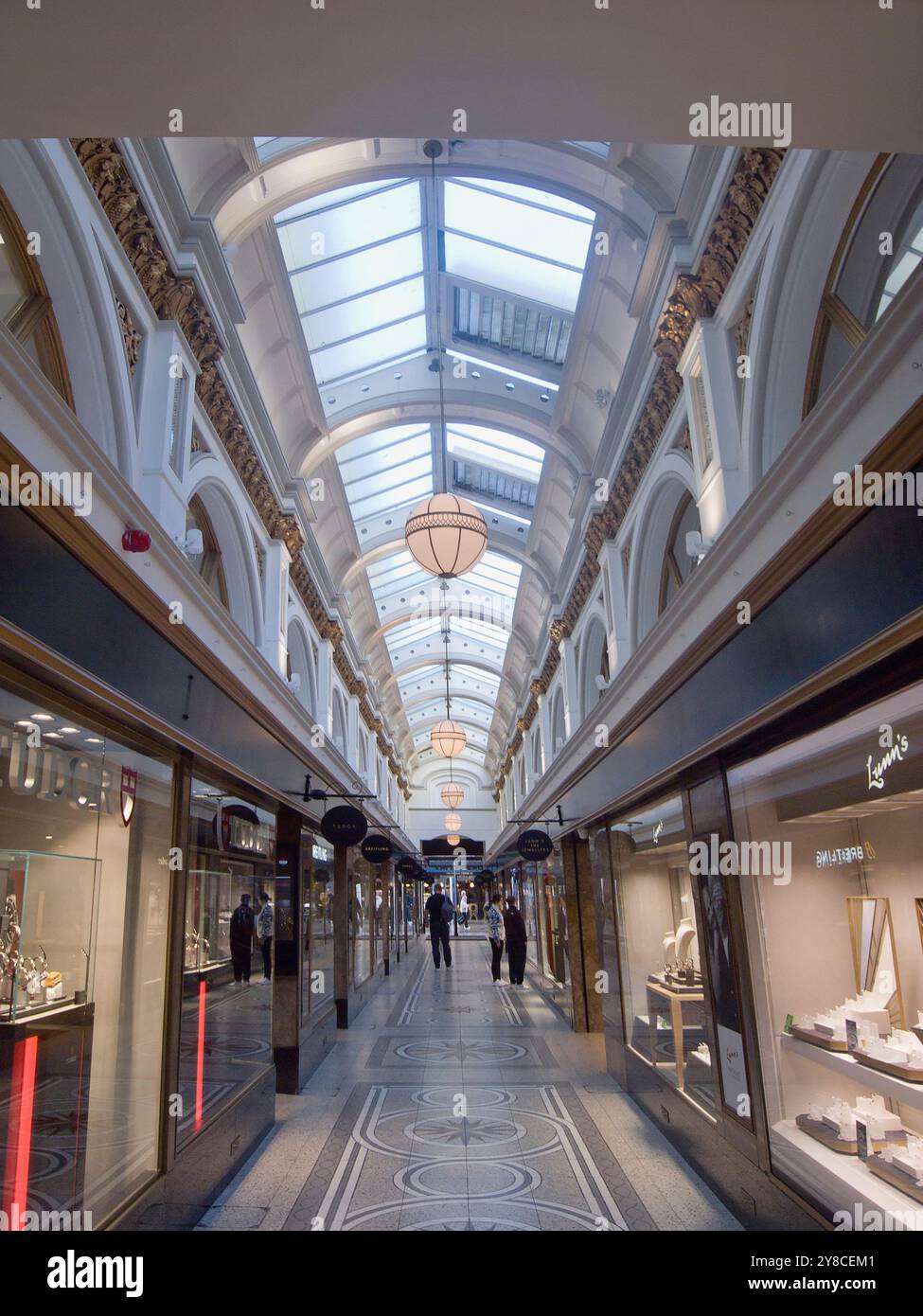 Ireland, North, Belfast, Interior of Queens Arcade on Donegall Place ...