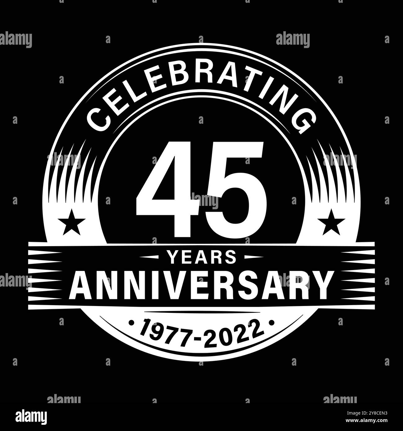 45 years anniversary celebration design template. 45th logo vector ...
