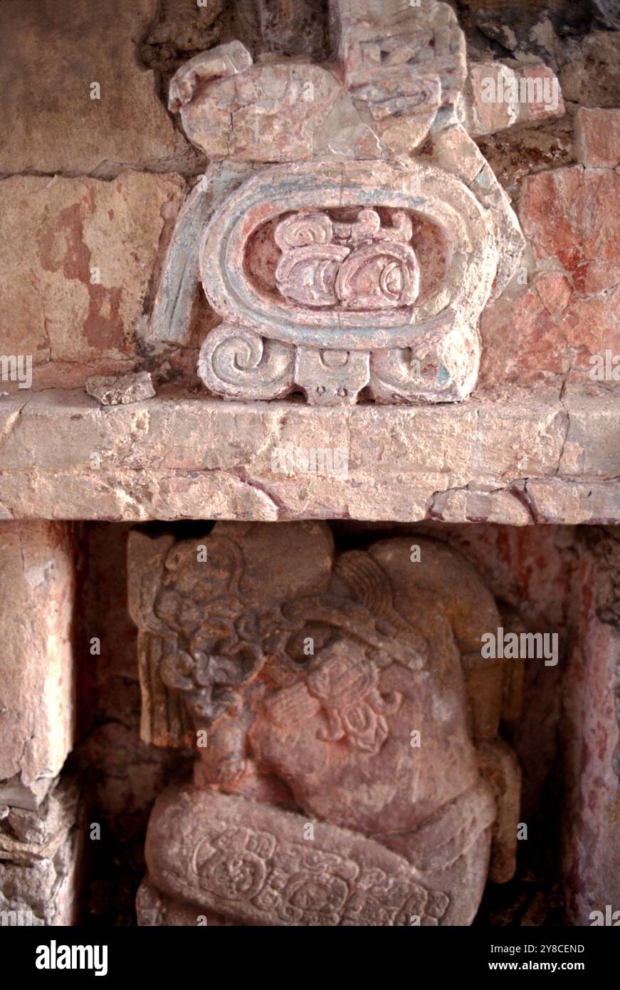 Details, Maya Classic period ruins of Tonina, a warlike polity in the ...