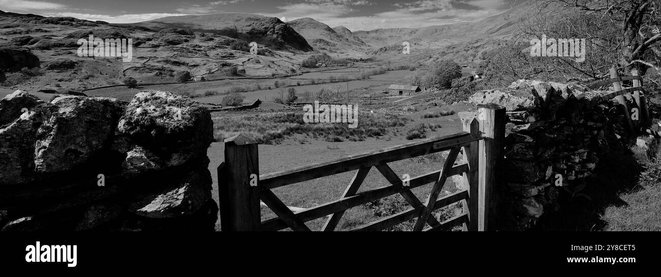View over the Kentmere valley, Lake District National Park; Cumbria ...