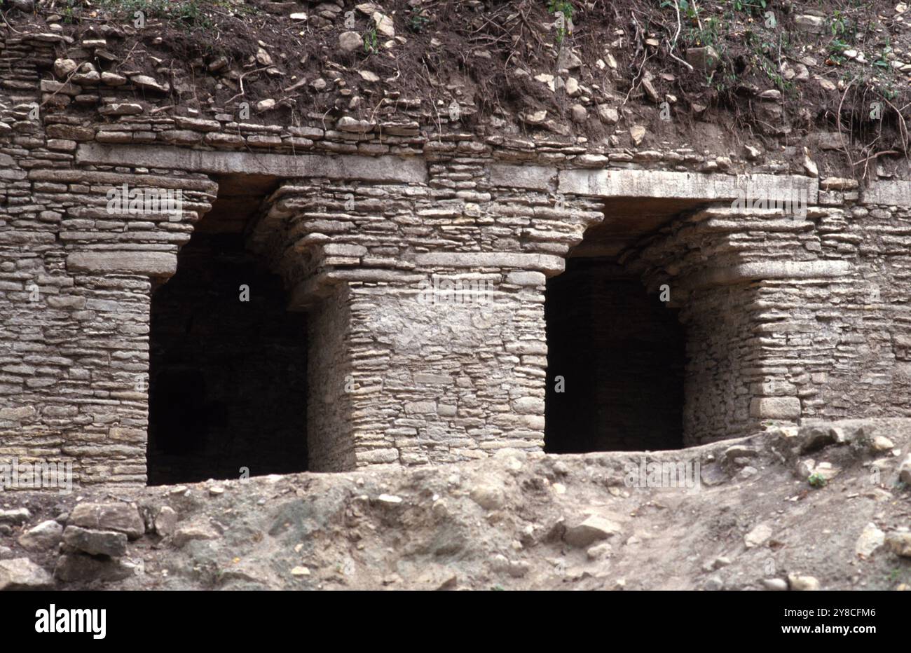 Details, Maya Classic period ruins of Tonina, a warlike polity in the ...