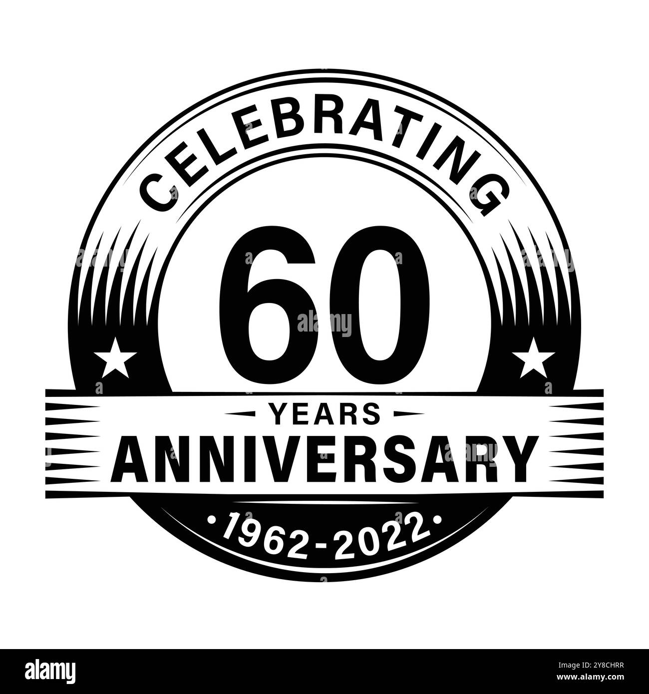 60 years anniversary celebration design template. 60th logo vector ...