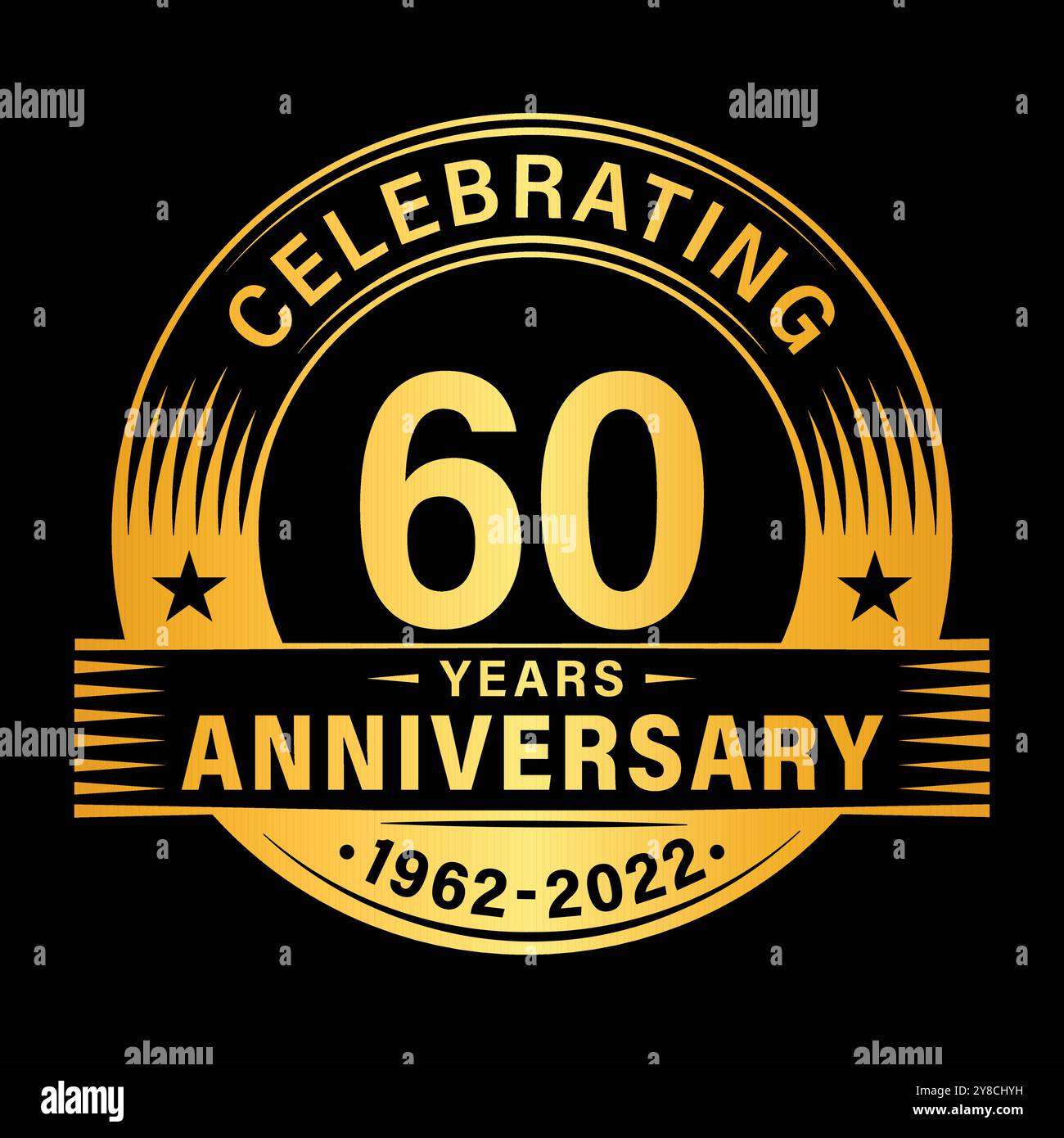 60 years anniversary celebration design template. 60th logo vector ...