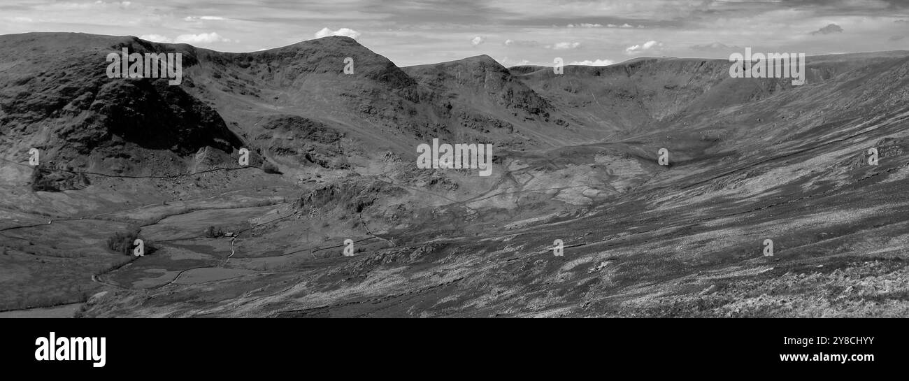 View over the Kentmere valley, Lake District National Park; Cumbria ...