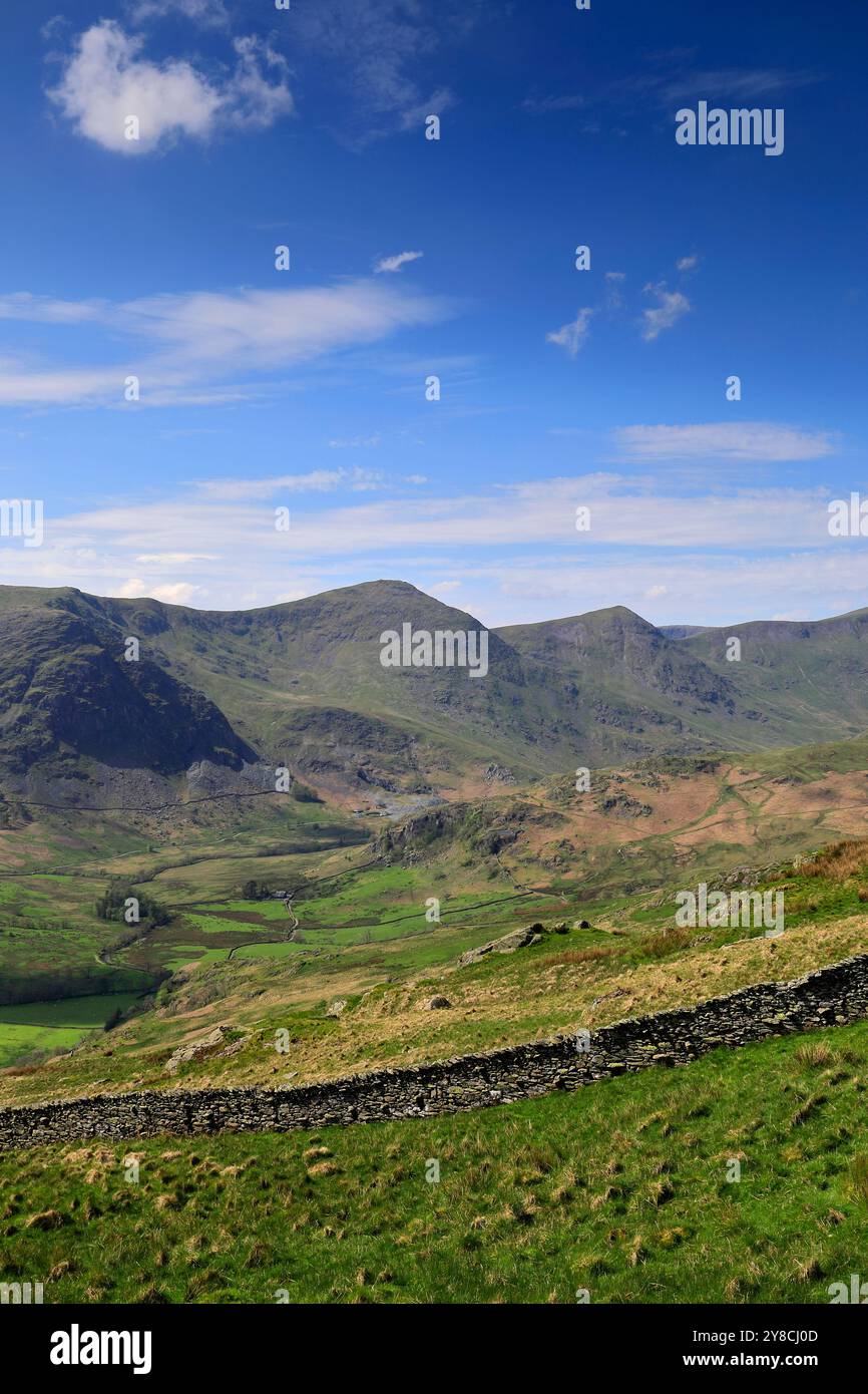 View over the Kentmere valley, Lake District National Park; Cumbria ...