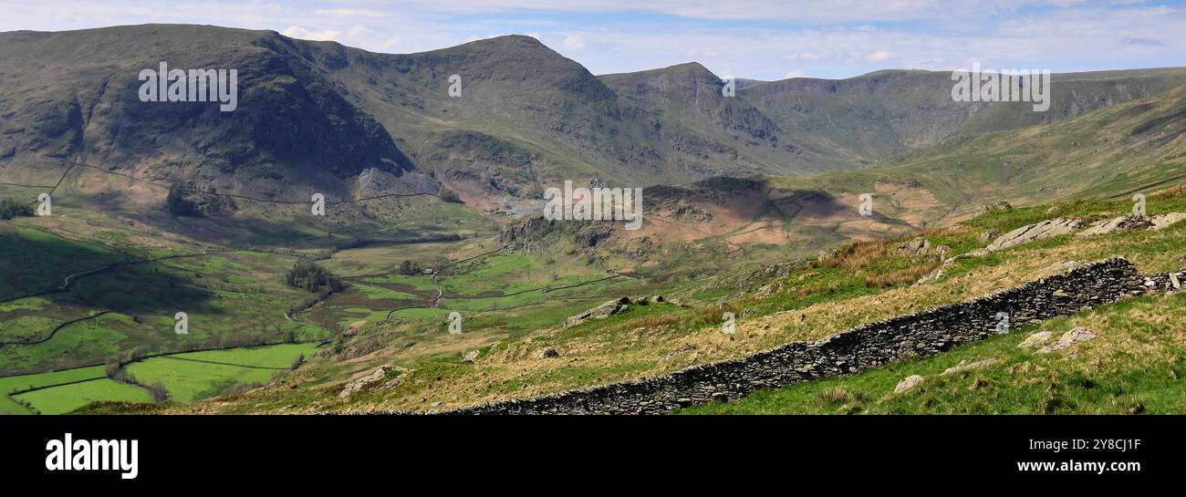 View over the Kentmere valley, Lake District National Park; Cumbria ...
