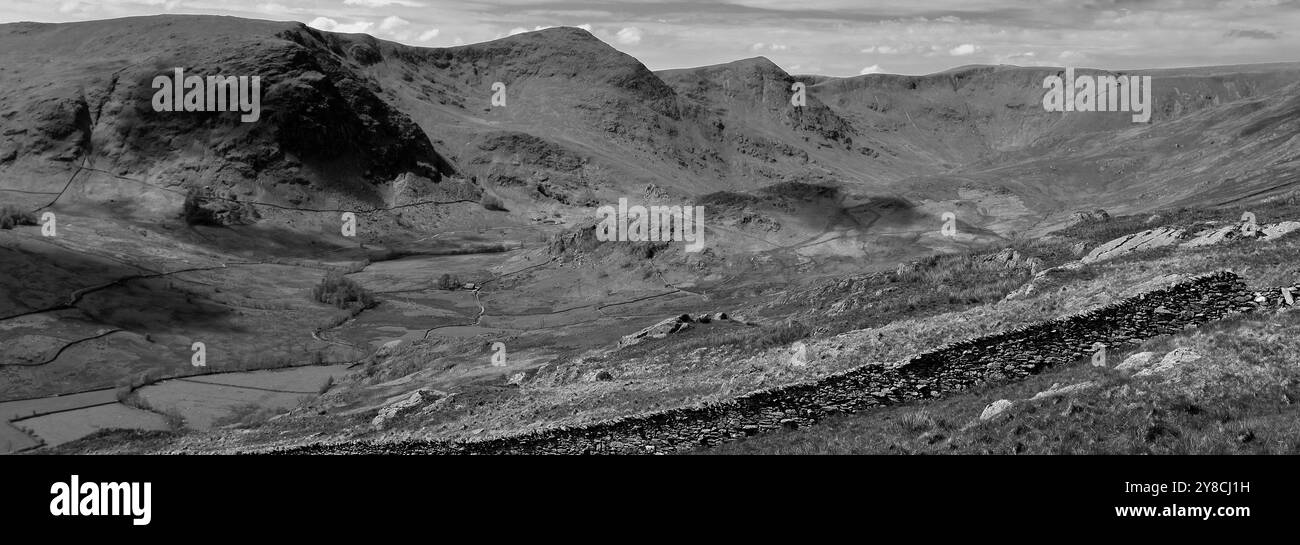 View over the Kentmere valley, Lake District National Park; Cumbria ...