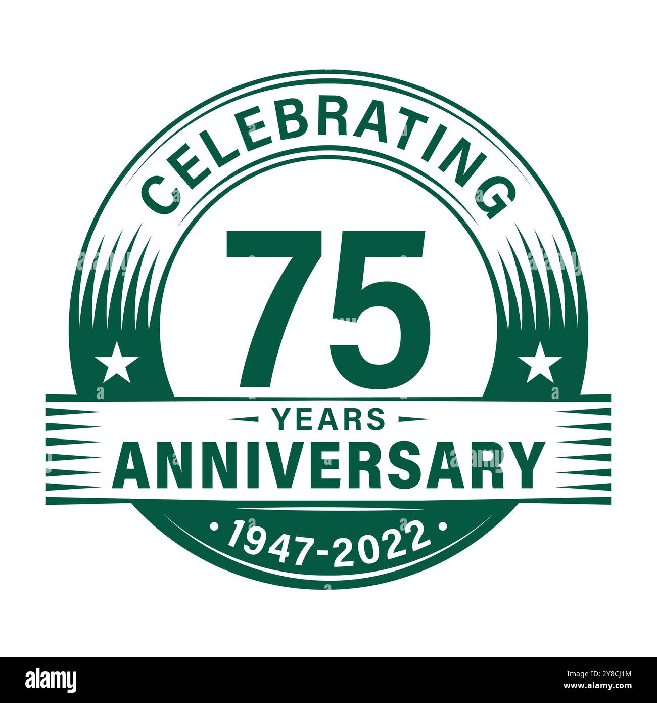 75 years anniversary celebration design template. 75th logo vector ...