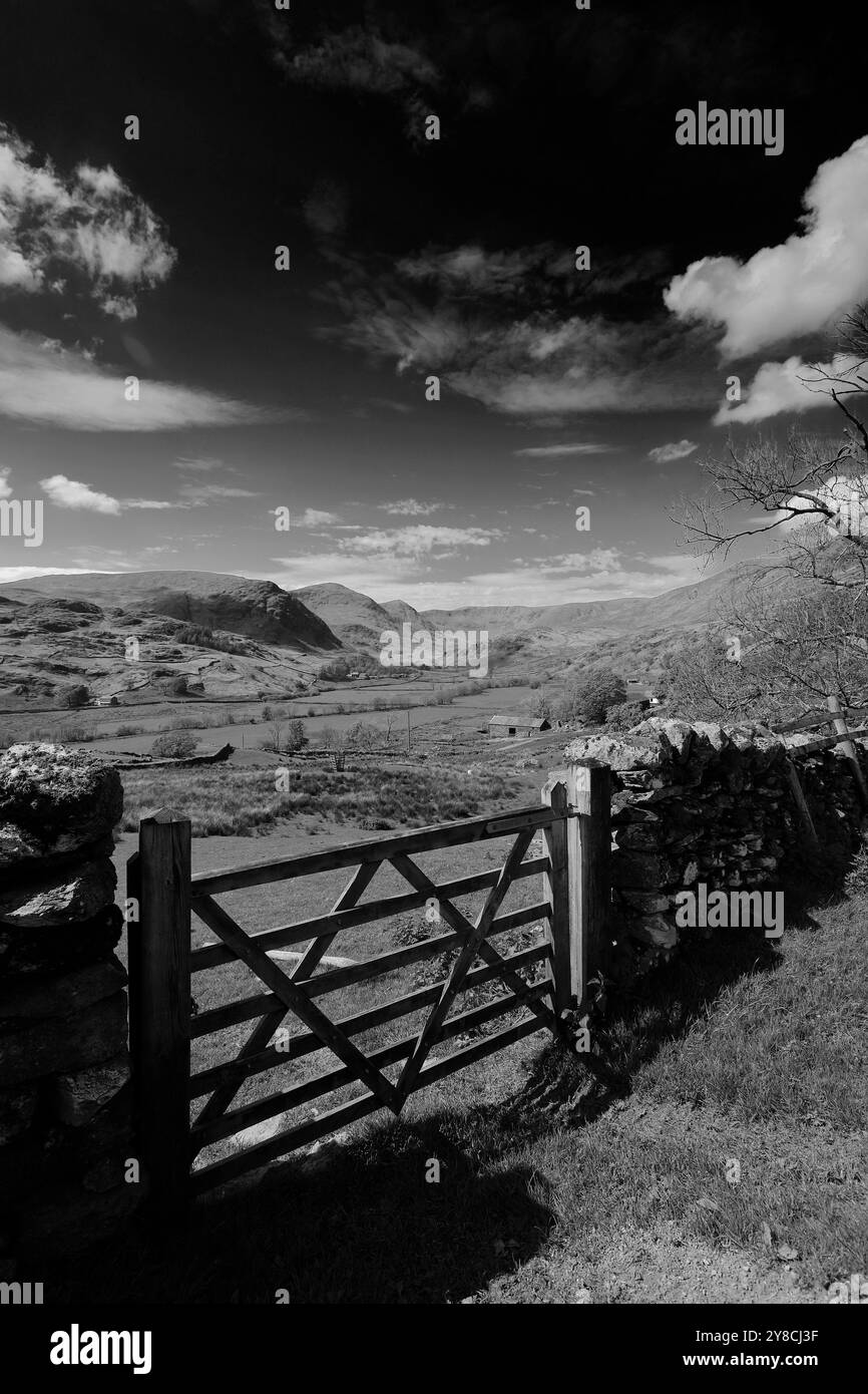 View over the Kentmere valley, Lake District National Park; Cumbria ...