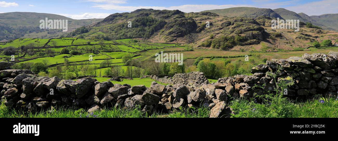 View over the Kentmere valley, Lake District National Park; Cumbria ...