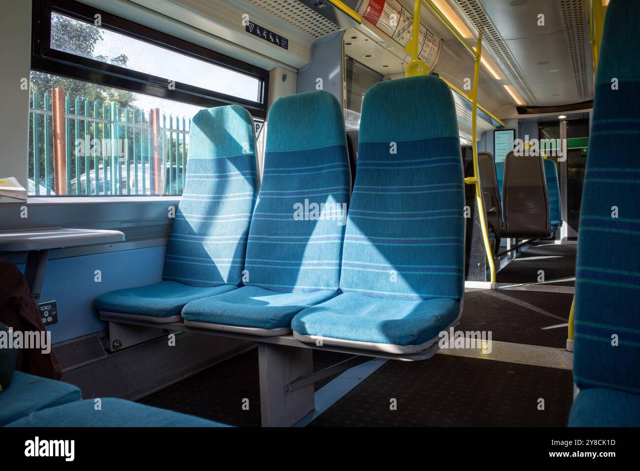 Empty southern railway train seat Stock Photo - Alamy