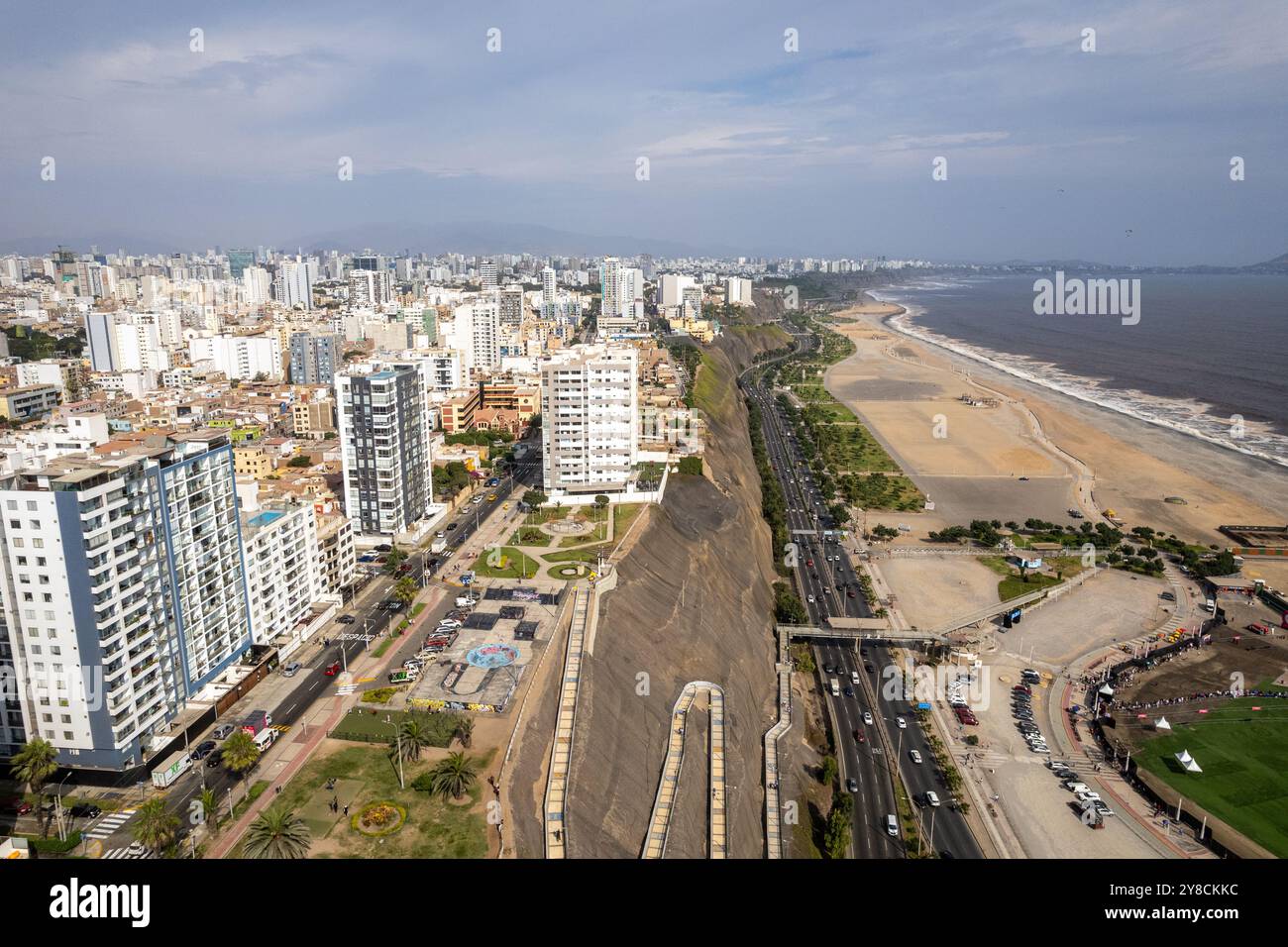 Lima, Peru - February 14, 2024: Aerial View of San Miguel District and ...