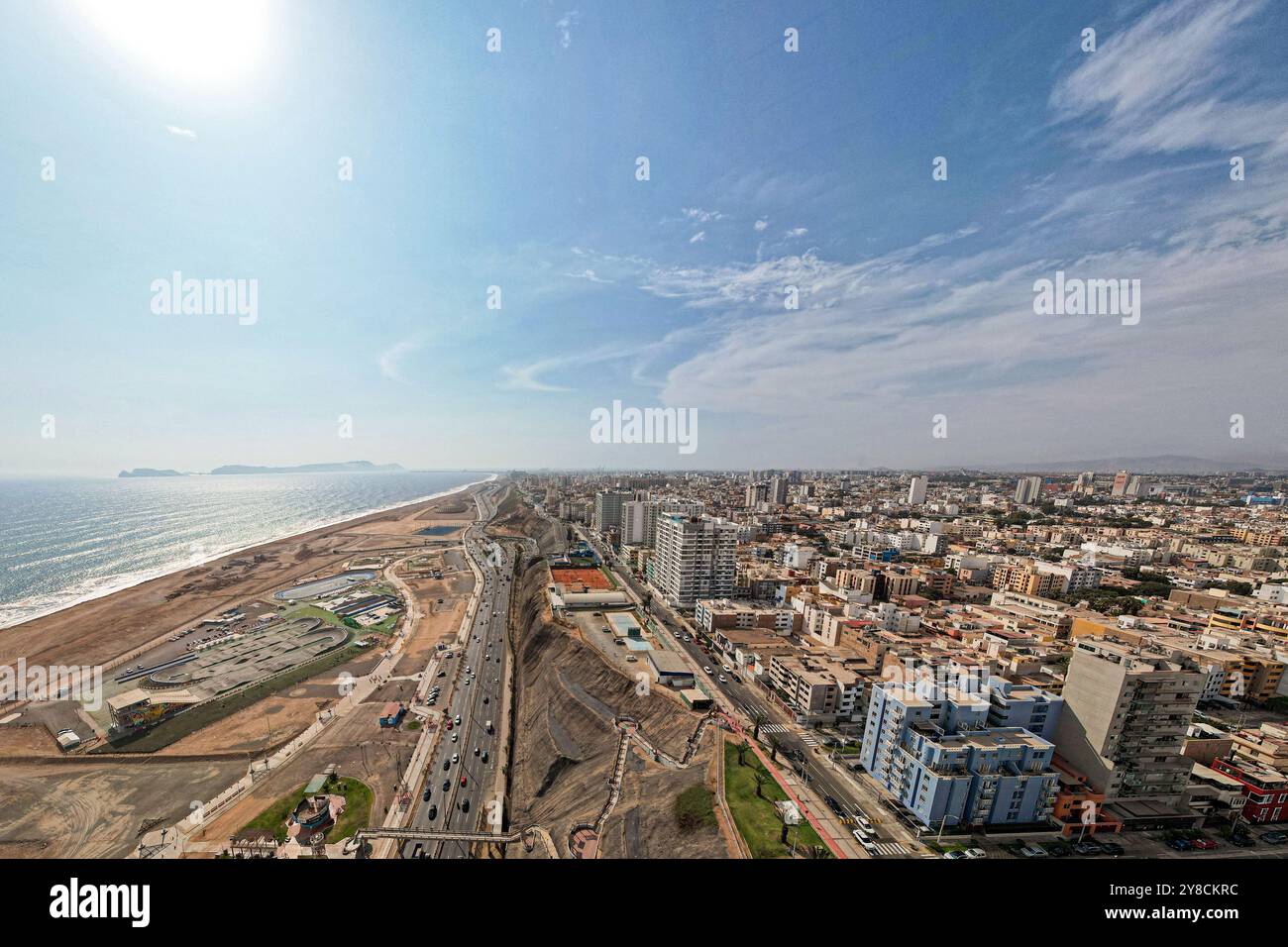 Lima, Peru - February 14, 2024: Aerial View of San Miguel District and ...