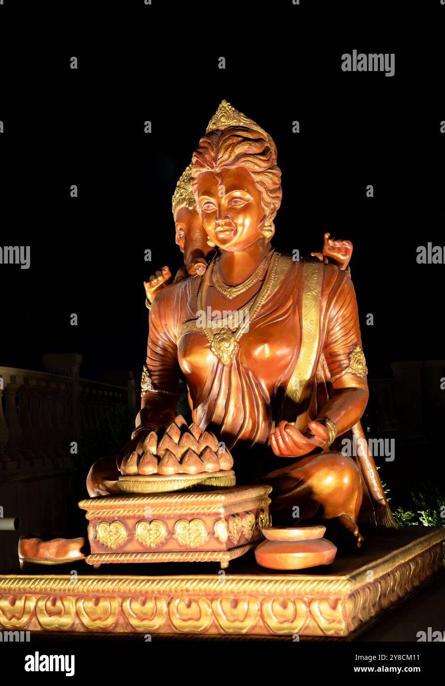 idol of hindu holy god at outdoor from different angle image is taken ...