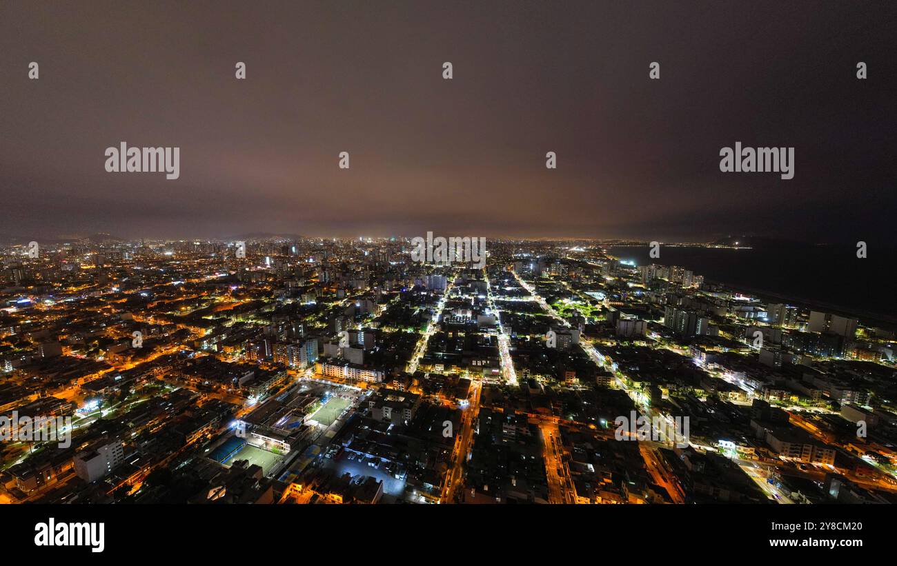 Lima, Peru; February 12, 2024: Aerial Cityscape View in the district of ...