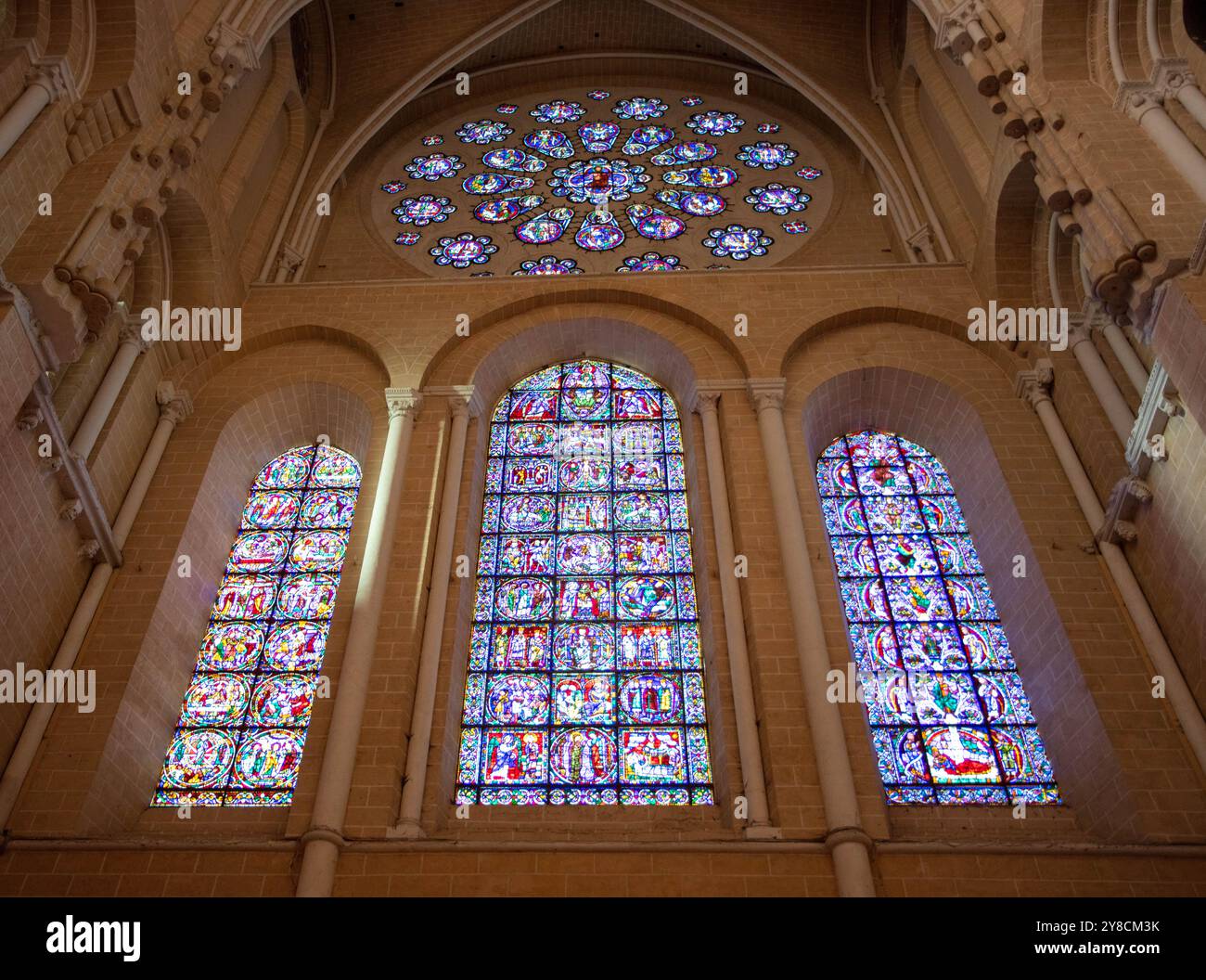 The Rose Window at Notre Dame de Chartres Cathedral Chartres, France ...