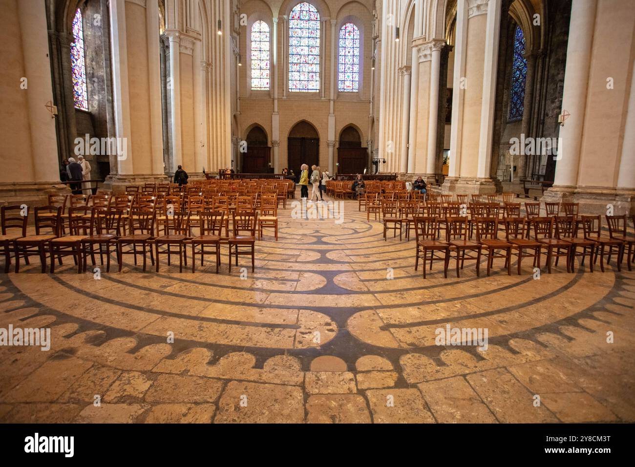 The Labyrinth at Notre Dame de Chatres France Stock Photo - Alamy