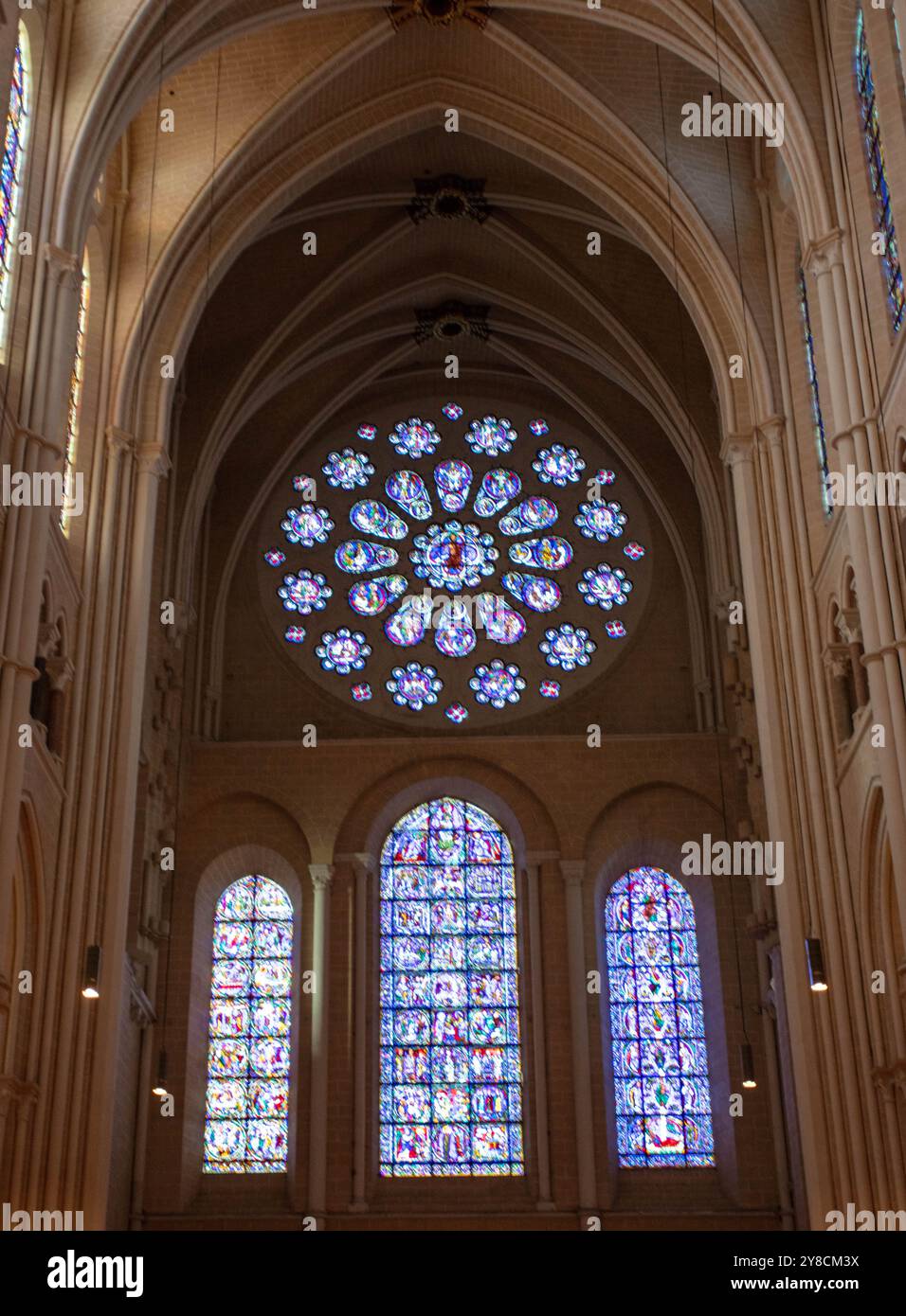 The Rose Window at Notre Dame de Chartres Cathedral Chartres, France ...