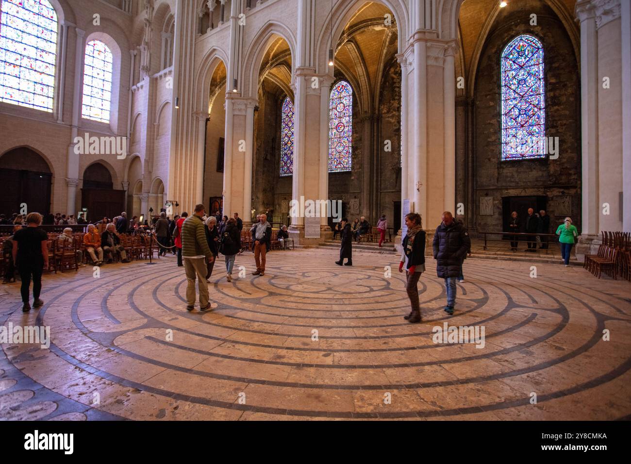 The Labyrinth at Notre Dame de Chartres France Stock Photo - Alamy