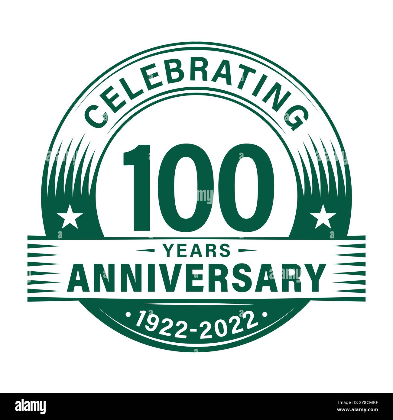100 years anniversary celebration design template. 100th logo vector ...