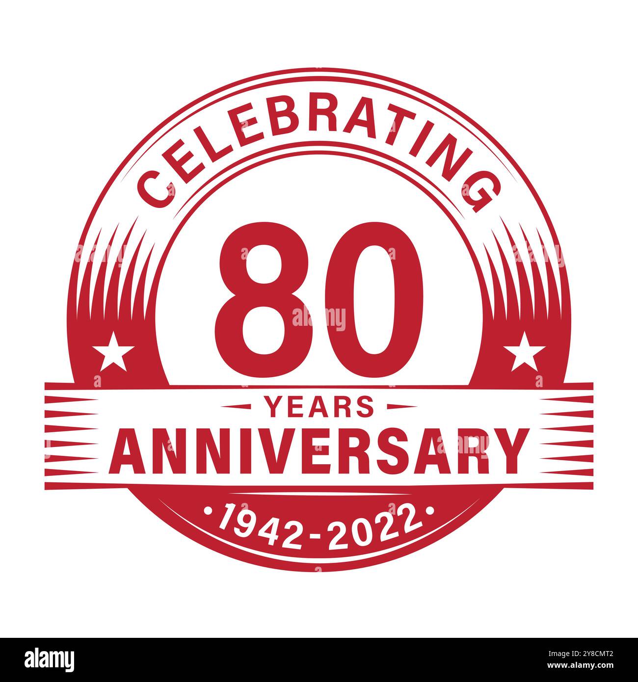 80 years anniversary celebration design template. 80th logo vector ...