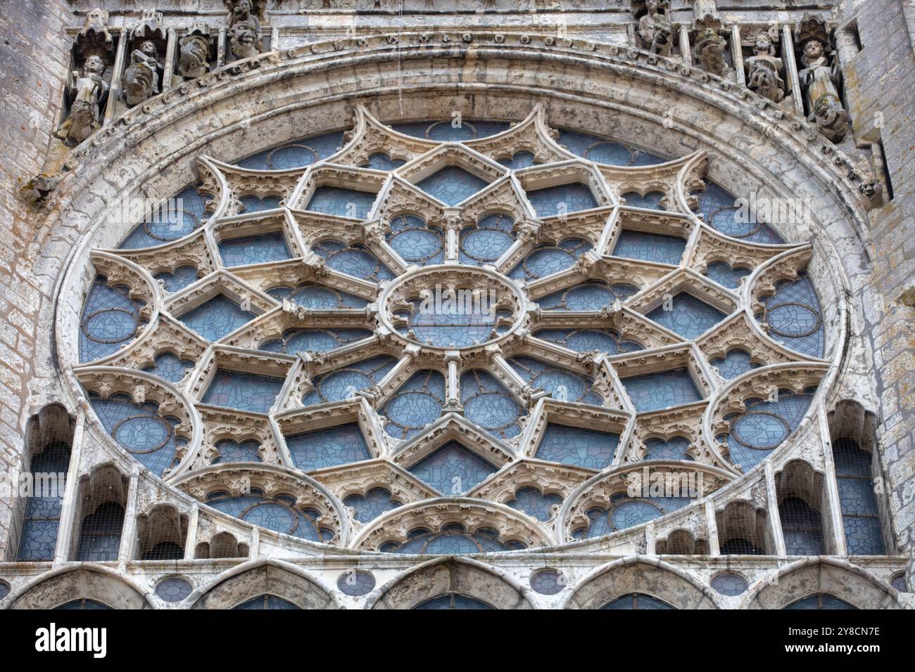 The Rose Window at Notre Dame de Chartres Cathedral Chartres, France ...