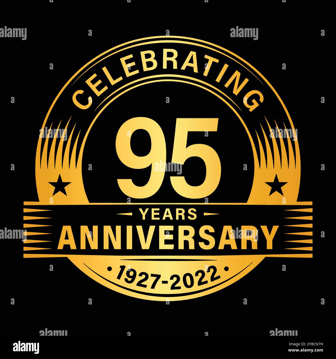 95 years anniversary celebration design template. 95th logo vector ...