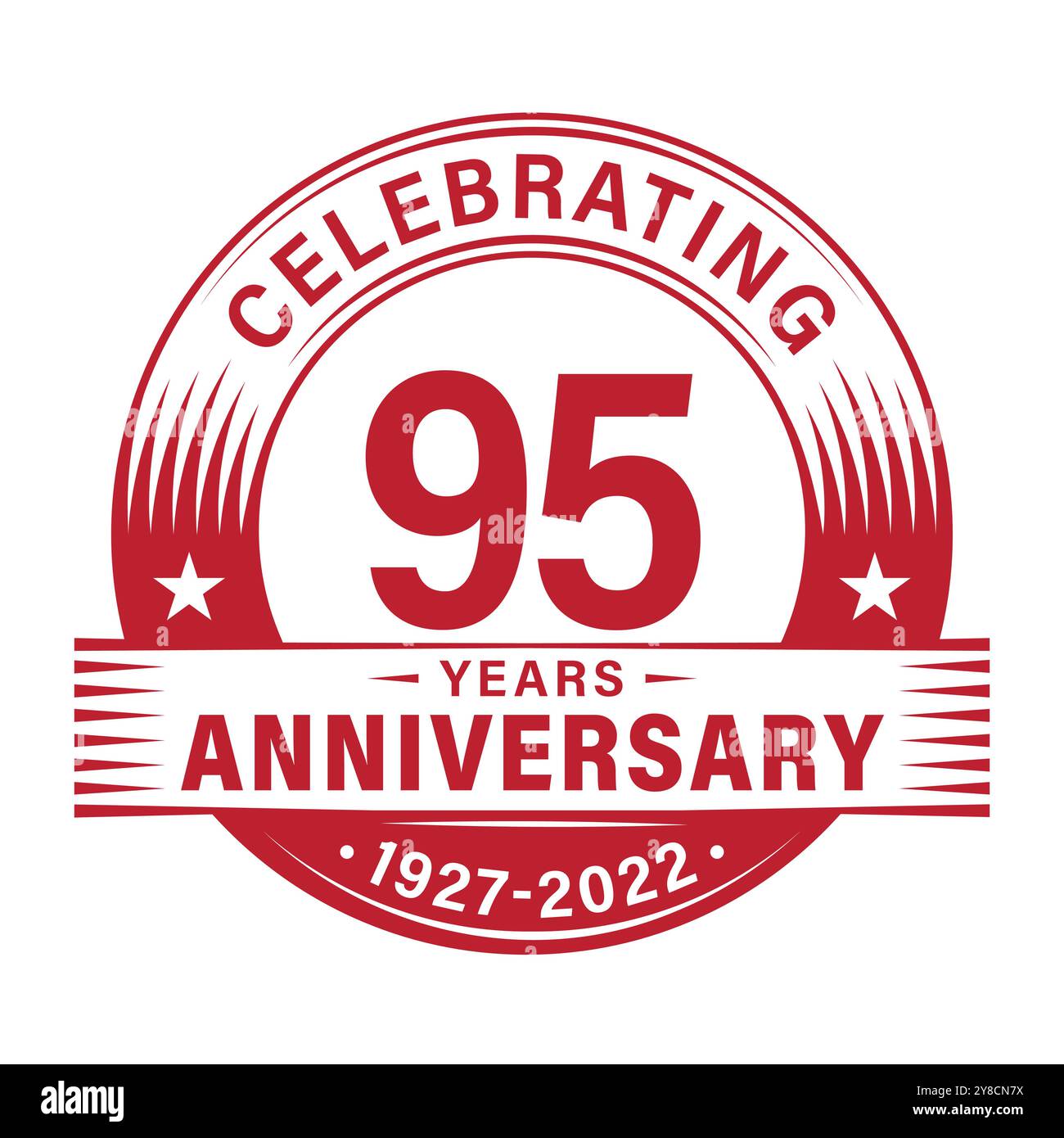 95 years anniversary celebration design template. 95th logo vector ...