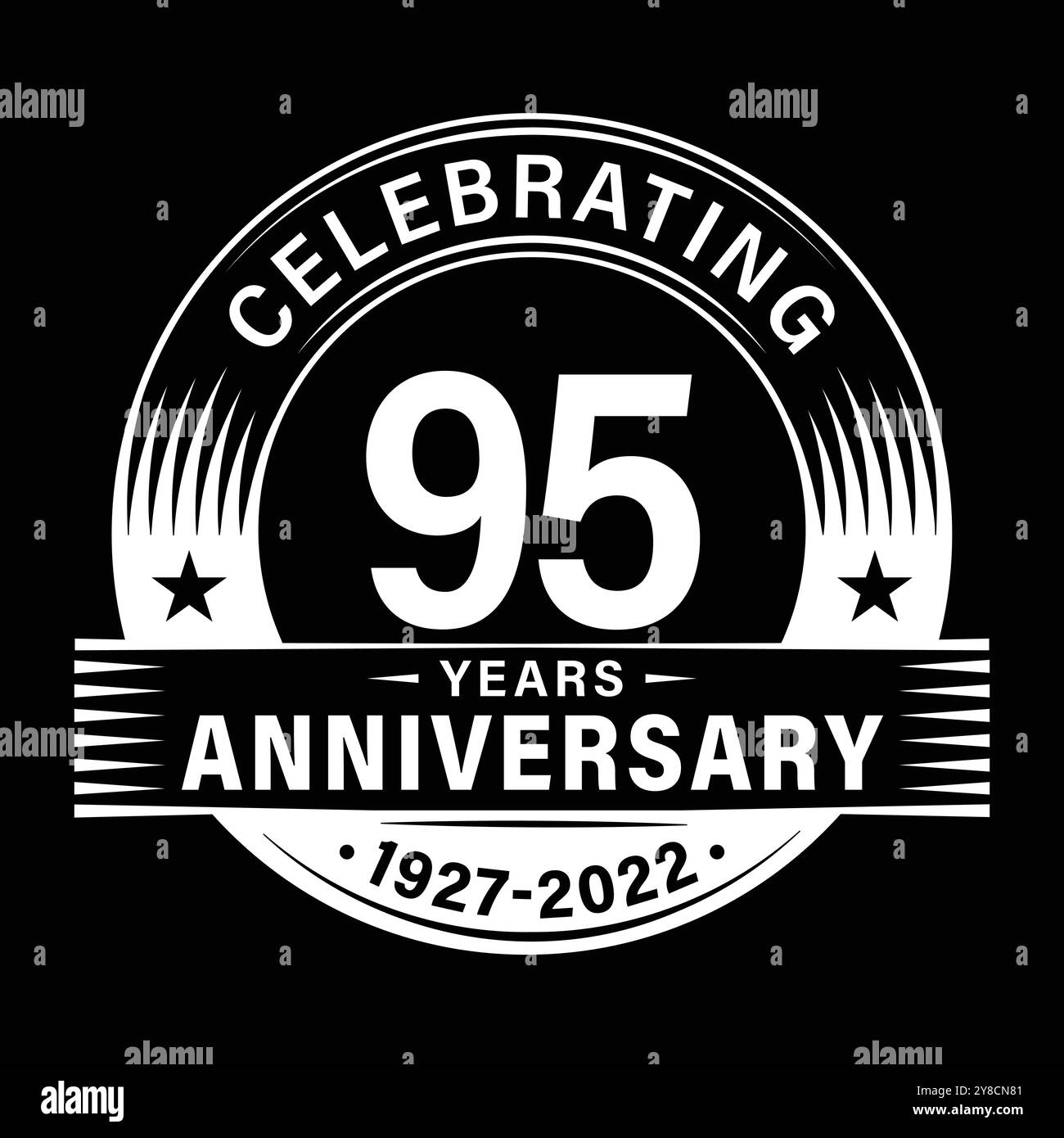 95 years anniversary celebration design template. 95th logo vector ...