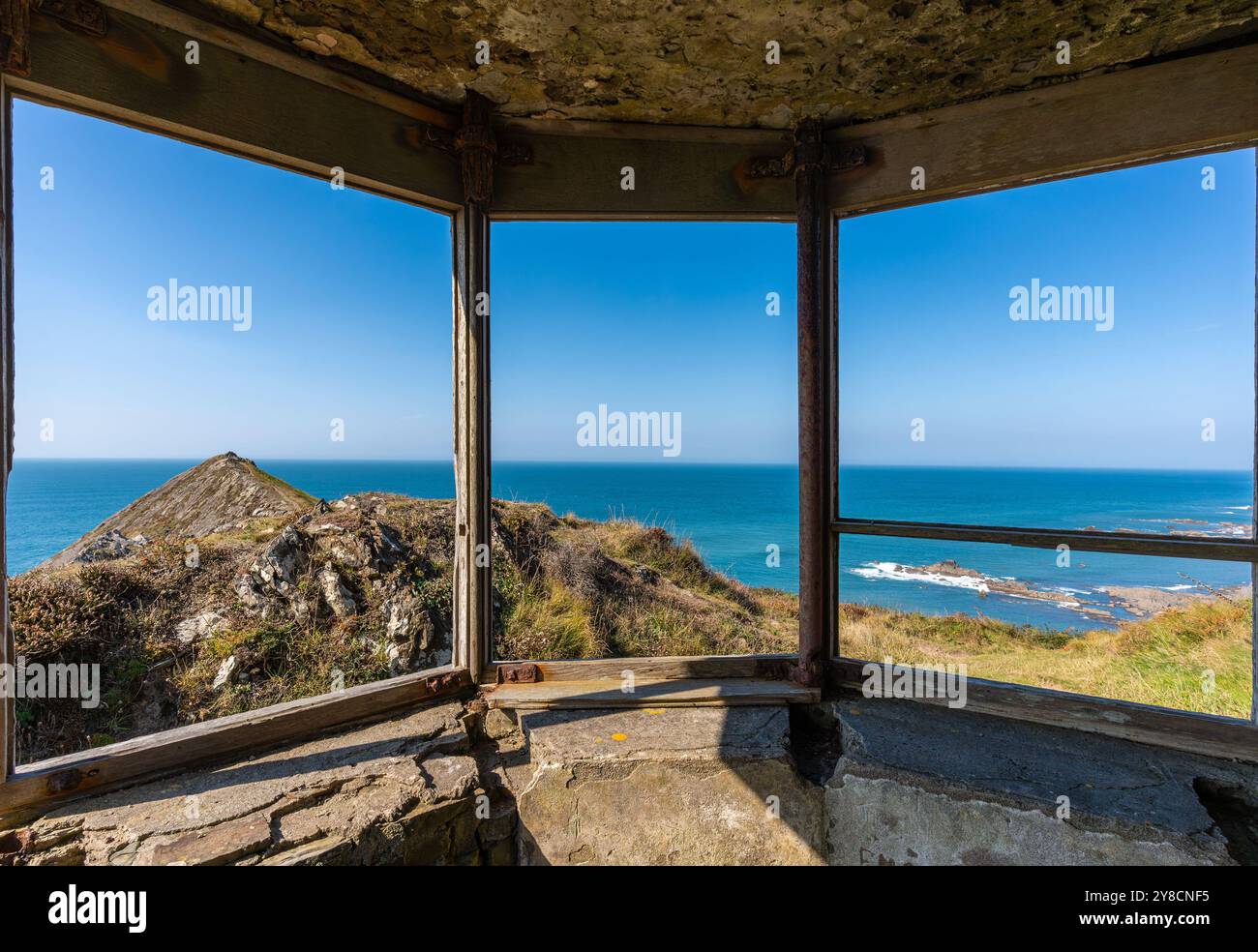 The lookout building beside the south west coast path at Higher ...
