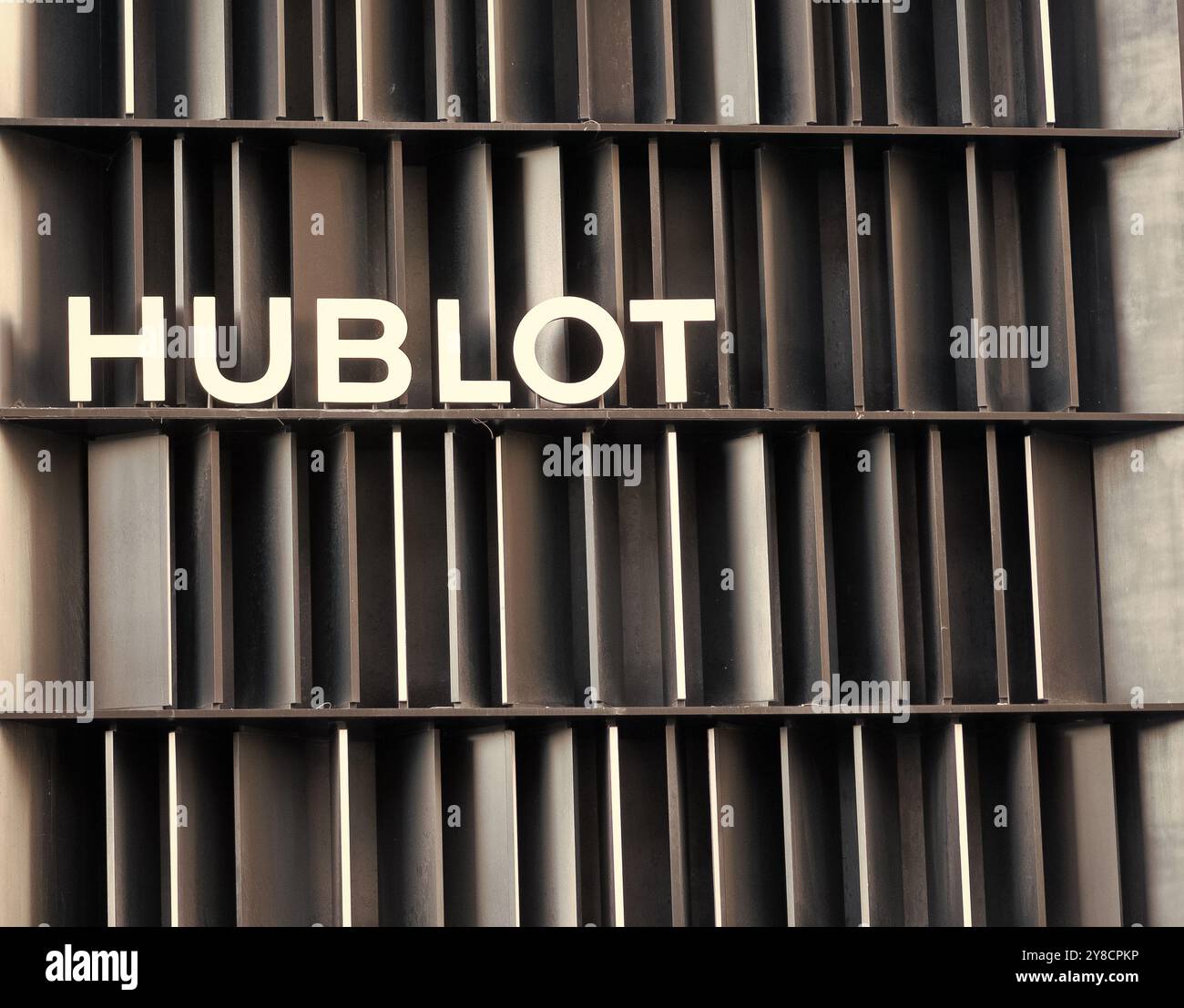 New York City, USA - November 11, 2023: Hublot storefront brand logo of ...