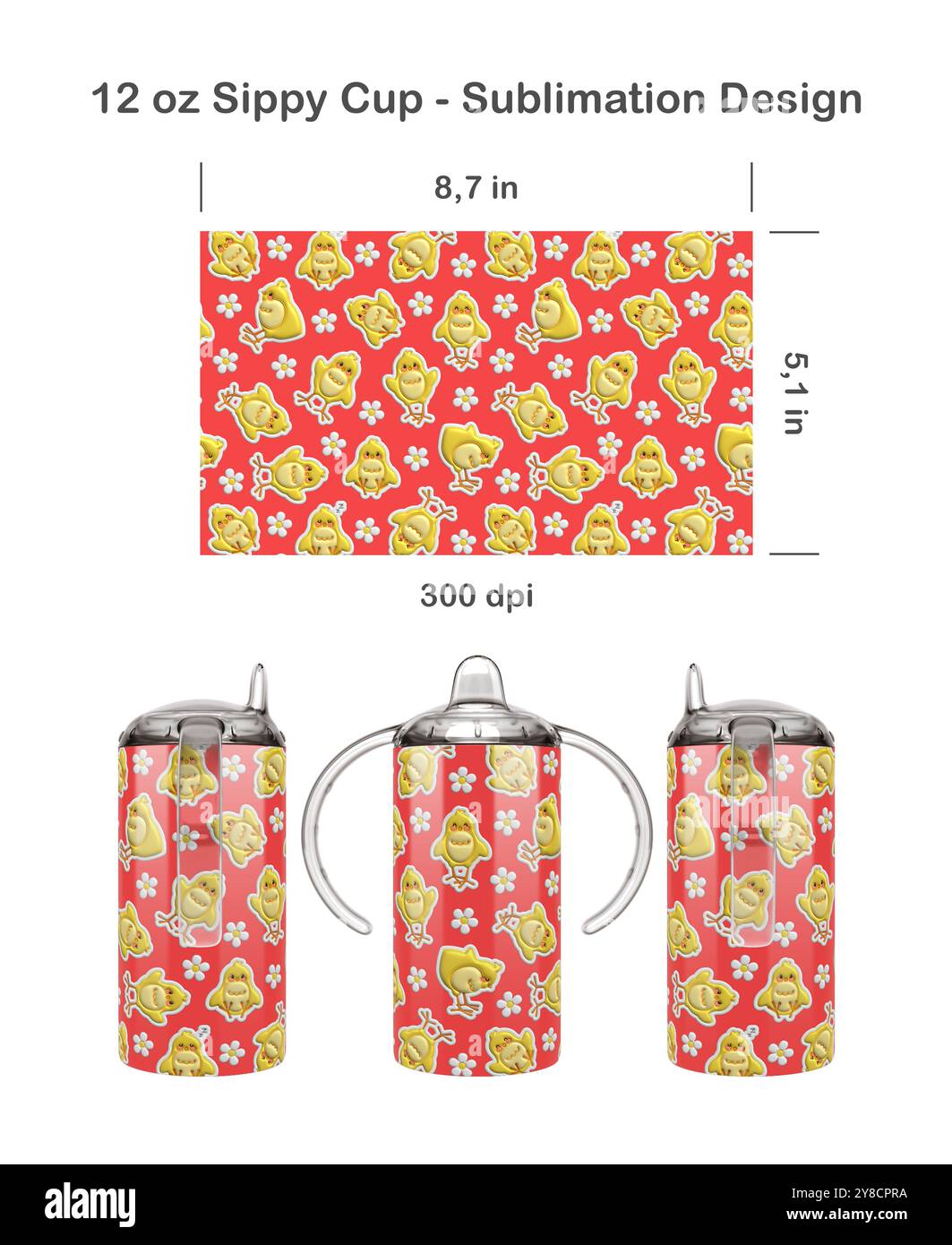 Funny Chicken 3D Inflated Puffy pattern. Seamless sublimation template ...